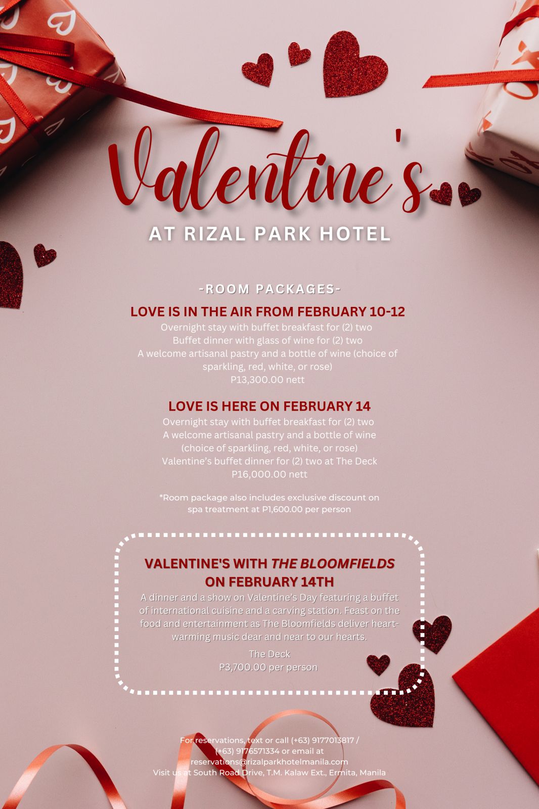 Valentines at Rizal Park Hotel | ManilaSociety.com